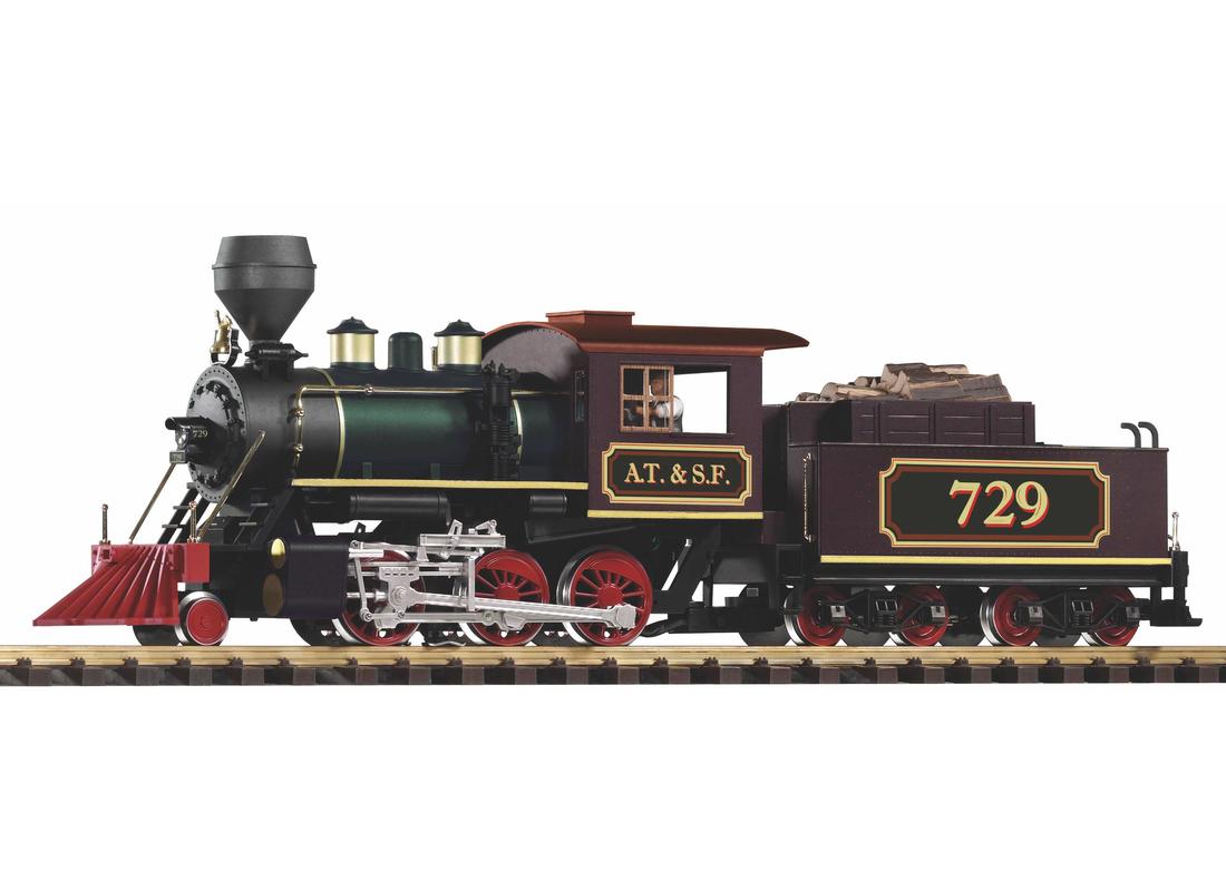 Piko 38227 G Santa Fe Mogul Steam Locomotive with Sound and Smoke #729 ...