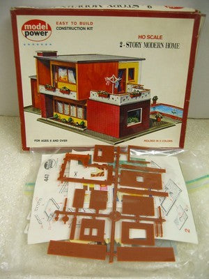 Model Power 447A HO 2-Story Modern Home Building Kit – Trainz