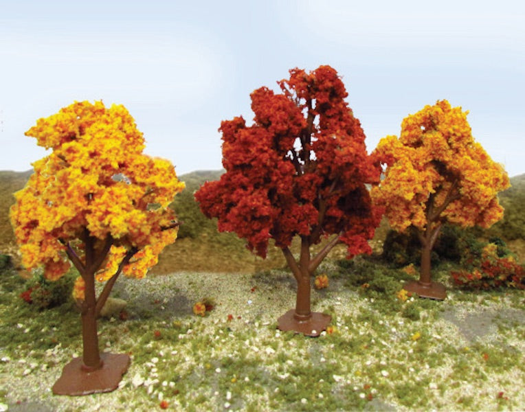 JTT Scenery Products 92133 HO 4-5" Autumn Deciduous Tree (Pack of 4 ...