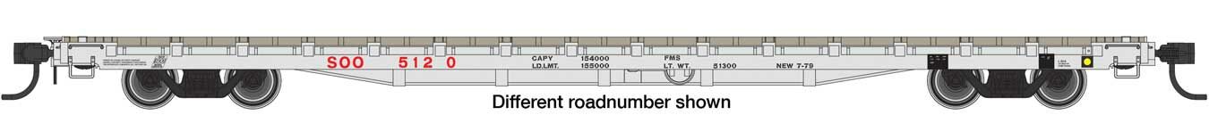 Walthers 910-5410 HO Soo Line 60' Pullman-Standard Flatcar Ready to Ru ...