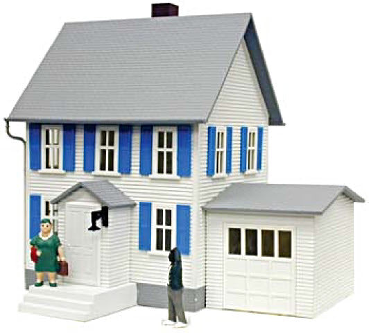 Model Power 6351 O Built-Up Sinatra House with 2 Figures – Trainz