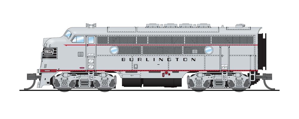 Broadway Limited 6840 N CB&Q EMD F3A Diesel Locomotive Sound/DC/DCC #9 ...