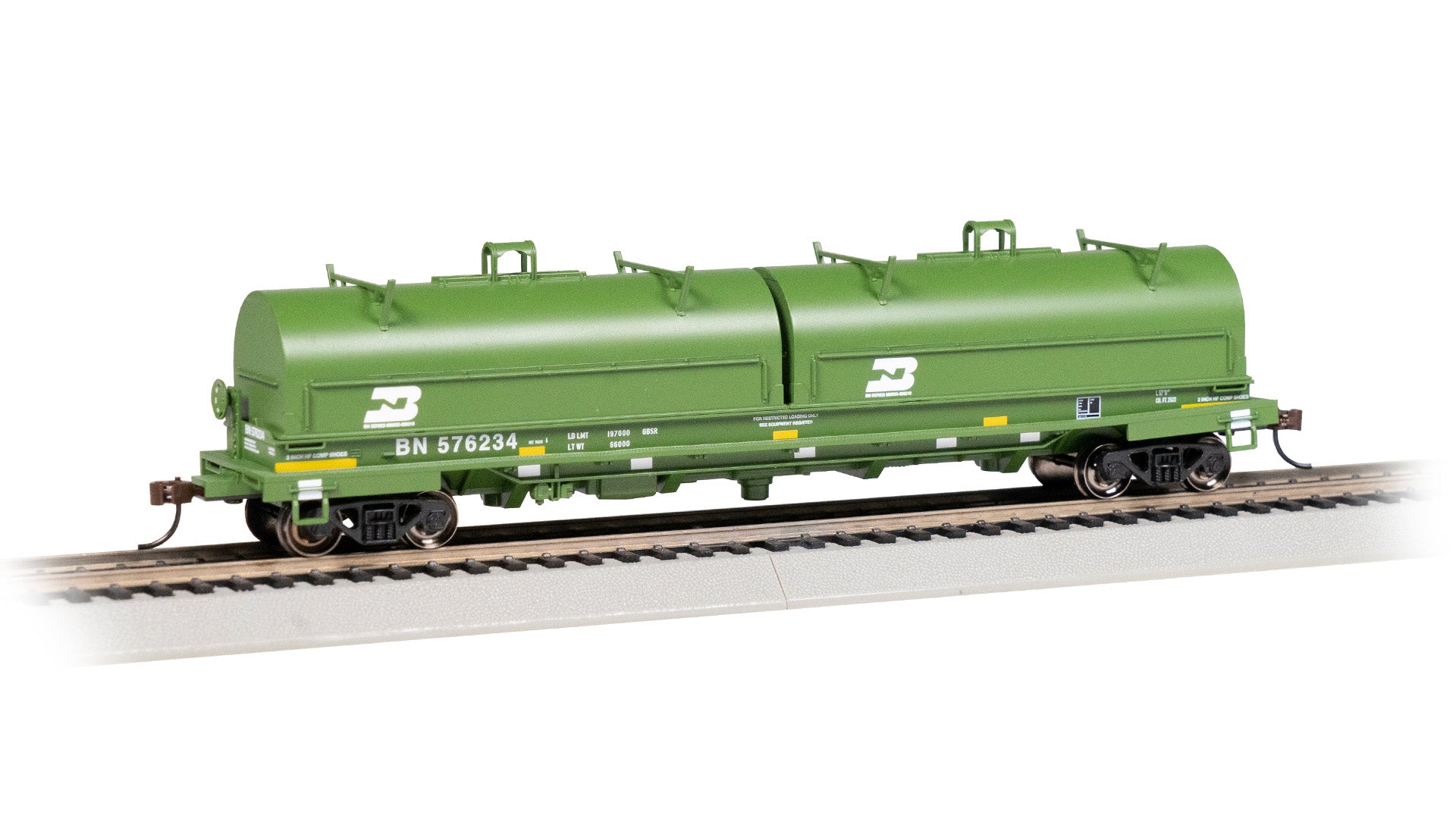 Bachmann 71406 HO Burlington Northern 55' Steel Coil Car with Load #57 ...
