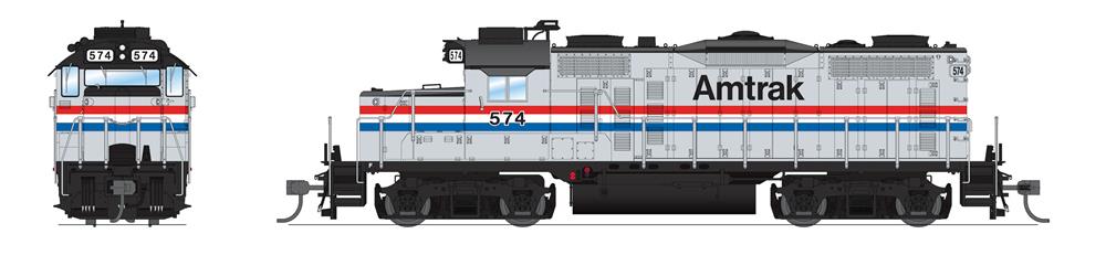 Broadway Limited 7472 HO AMTK EMD GP20 Diesel Locomotive with Sound/DC ...