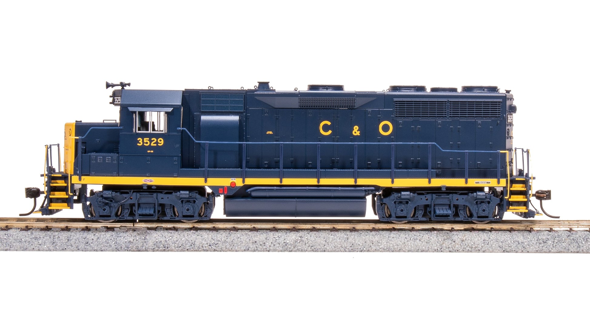 Broadway Limited 7537 HO C&O EMD GP35 Diesel Locomotive w/Sound/ DC/DC – Trainz