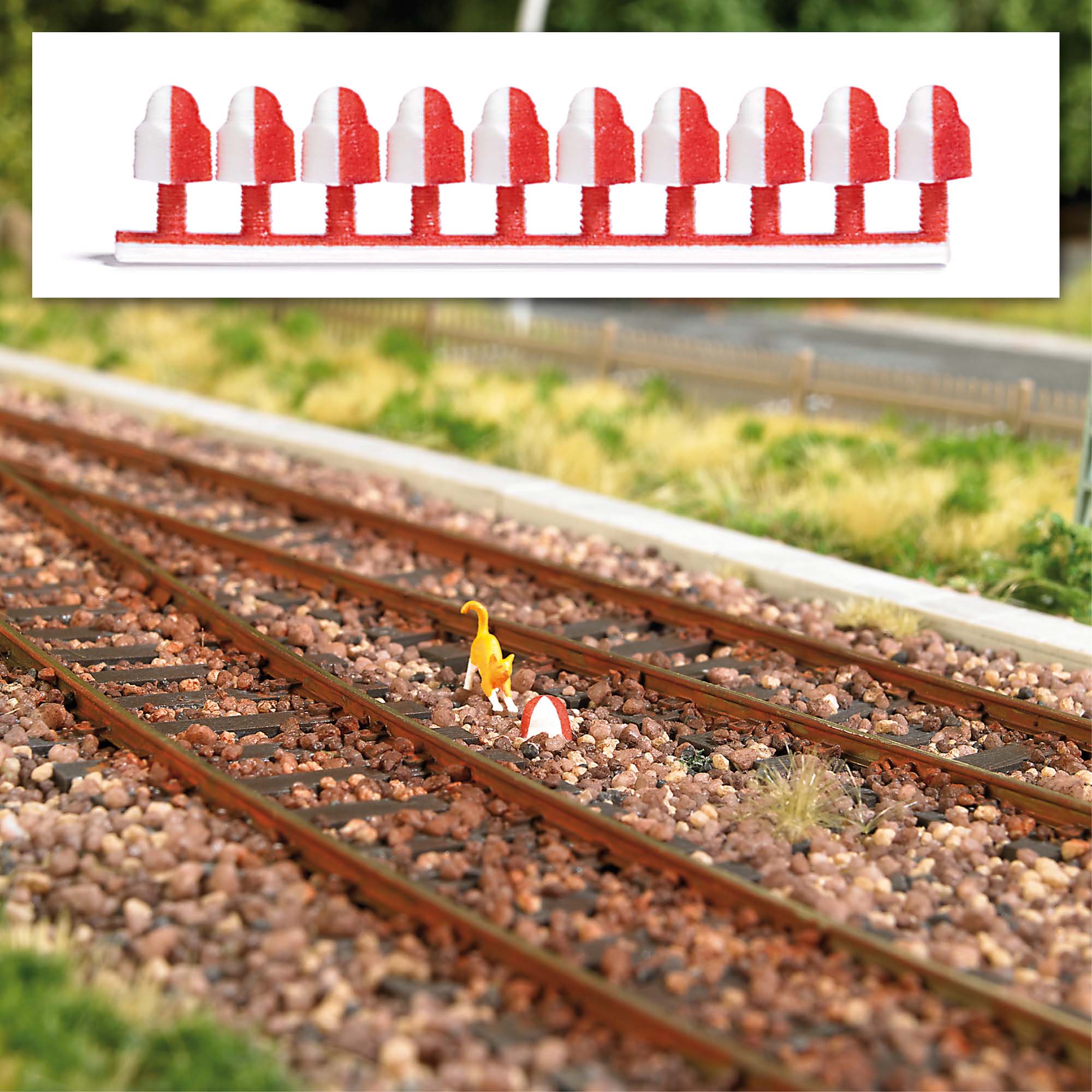 Busch 7754 German Fouling Point Marker (Pack of 10) – Trainz