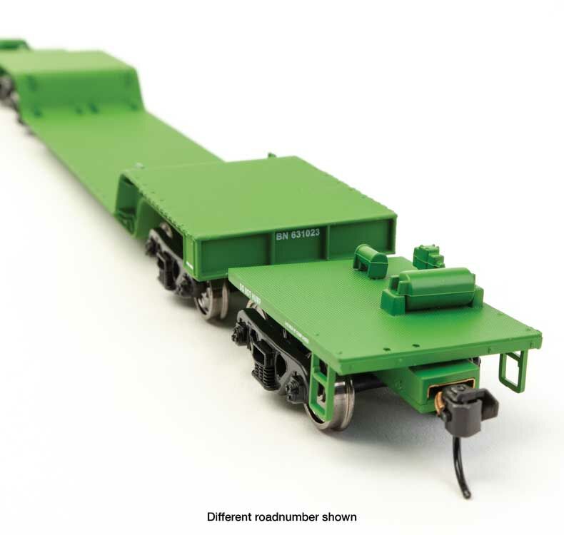 Walthers 910-50202 HO BN 81' 8-Axle Depressed Center Flatcar RTR #6310 ...