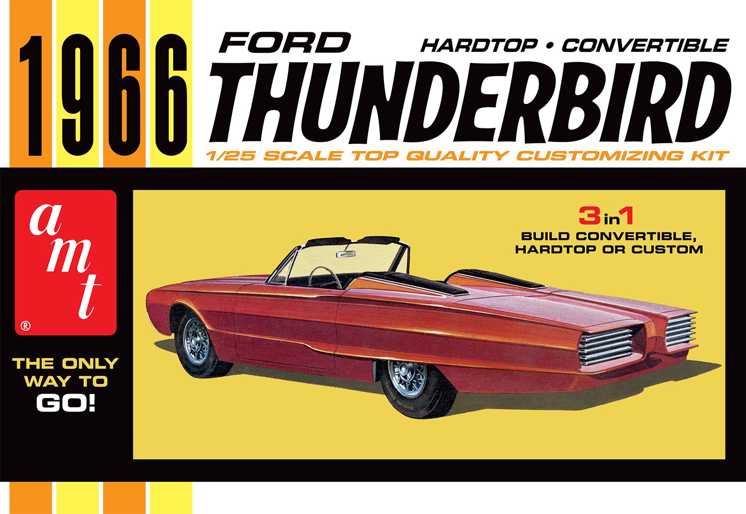 AMT 1328 1:25 1966 Ford Thunderbird Hardtop/Convertible Plastic Model – Trainz
