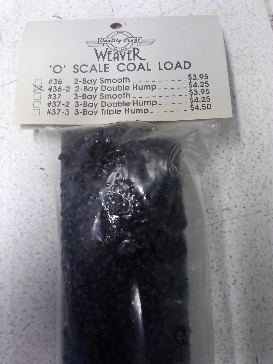 Weaver #36-2 O Scale 2-Bay Double Hump Coal Load – Trainz