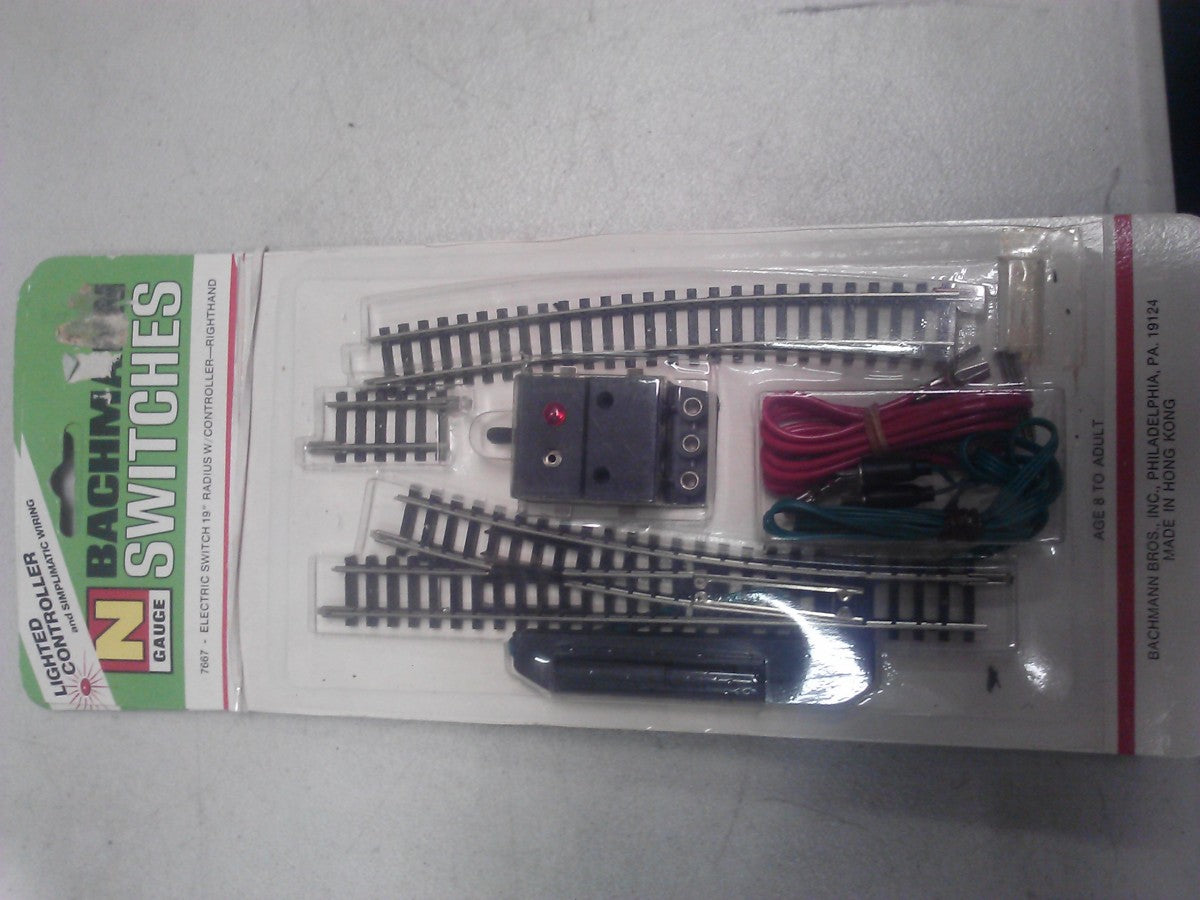 Bachmann 7667 N Right Hand Remote Control Switch Turnout – Trainz