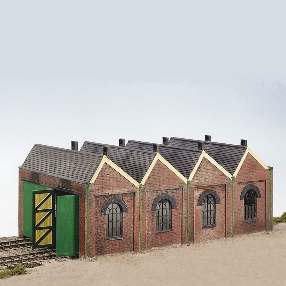 Wills Kits CK12 HO/OO Two Road Engine Shed Building Kit – Trainz