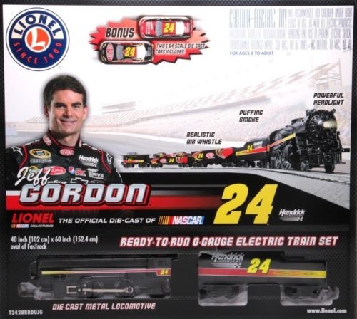 Lionel T2428 Jeff Gordon NASCAR O Gauge Steam Train Set – Trainz