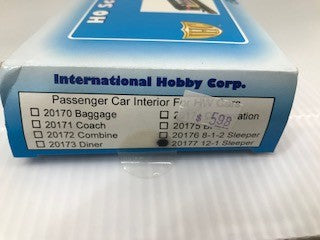 IHC 20177 HO Scale Heavyweight Interior for IHC Passenger Cars 12-1 Sl ...