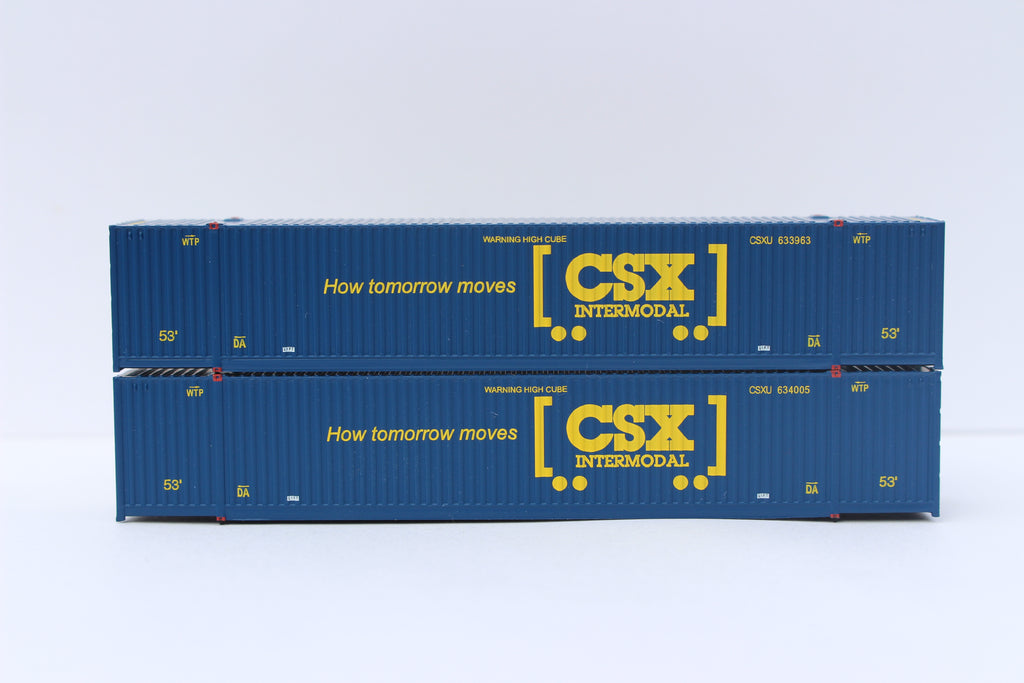 JTC Model Trains 537095 N CSX 53' High Cube Container Set #3 (Set of 2 ...