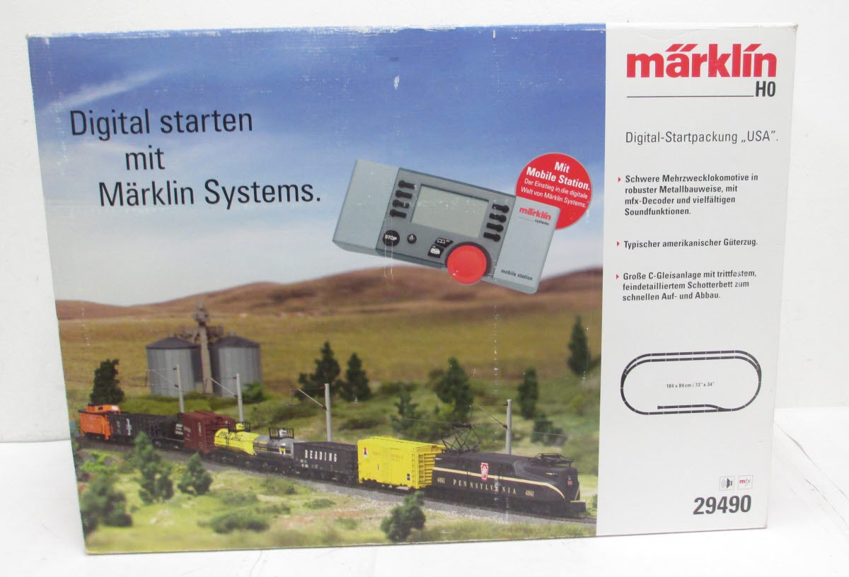 Marklin 29490 PRR American HO Gauge Electric Frieght Starter Train Set ...