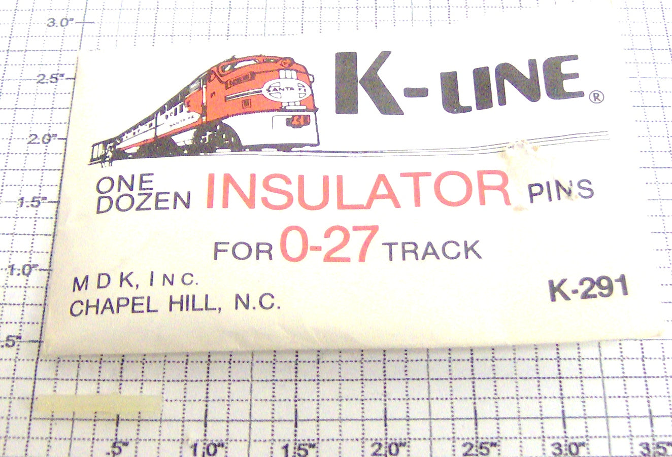 K-Line K-291 O27 Gauge Track Insulating Pins (Pack of 12) – Trainz