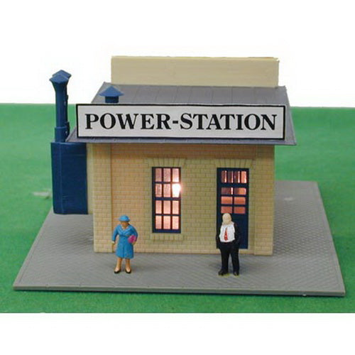 Model Power 580 HO Scale Built-up Power Station – Trainz