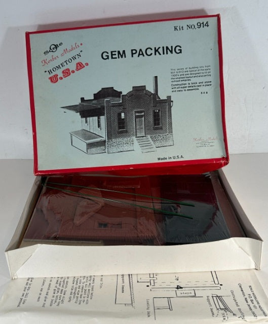 Korber 914 O Scale "Hometown U.S.A." Gem Packing Hometown Building Kit ...