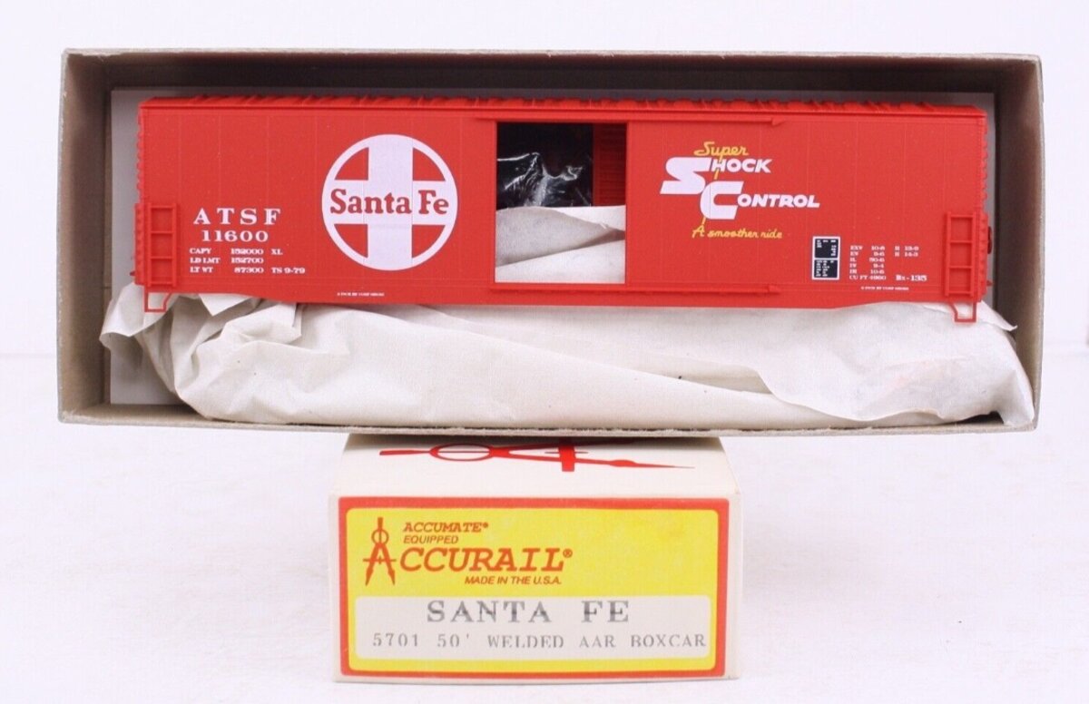 Accurail 5701 HO Santa FE ATSF 50' Welded AAR Box Car Kit – Trainz
