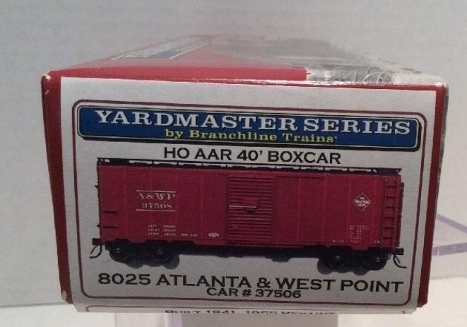 Branchline Trains 8025 HO Atlanta & West Point 40' AAR Car # 37506 Kit ...