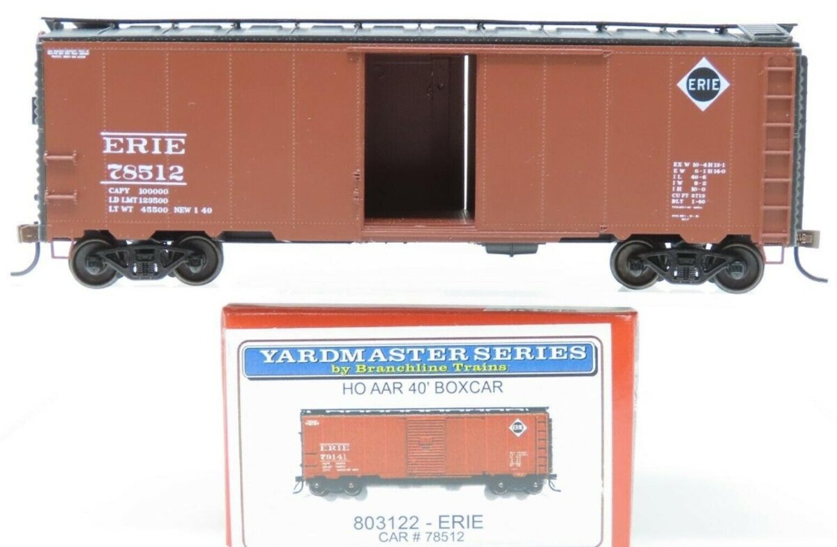 Branchline Trains 803122 HO Erie AAR 40' Car # 78512 Kit – Trainz