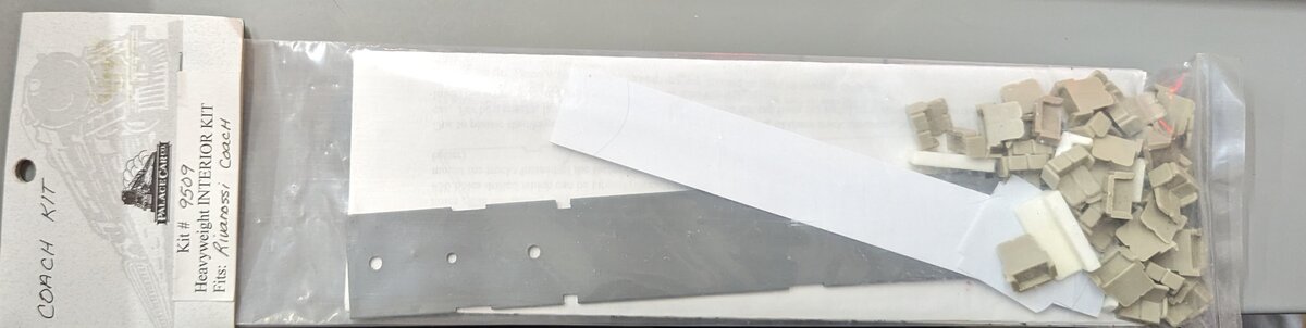 Palace Car Co 9509 HO Rivarossi Coach Heavyweight Interior Kit – Trainz