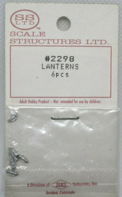Scale Structures 2298 HO Lanterns (Pack of 6) – Trainz
