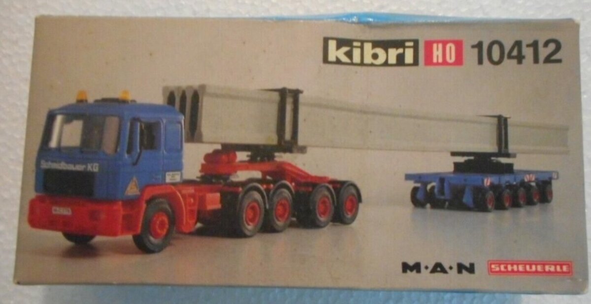 Kibri 10412 HO MAN Truck & Trailer W/Girder Load Plastic Kit – Trainz