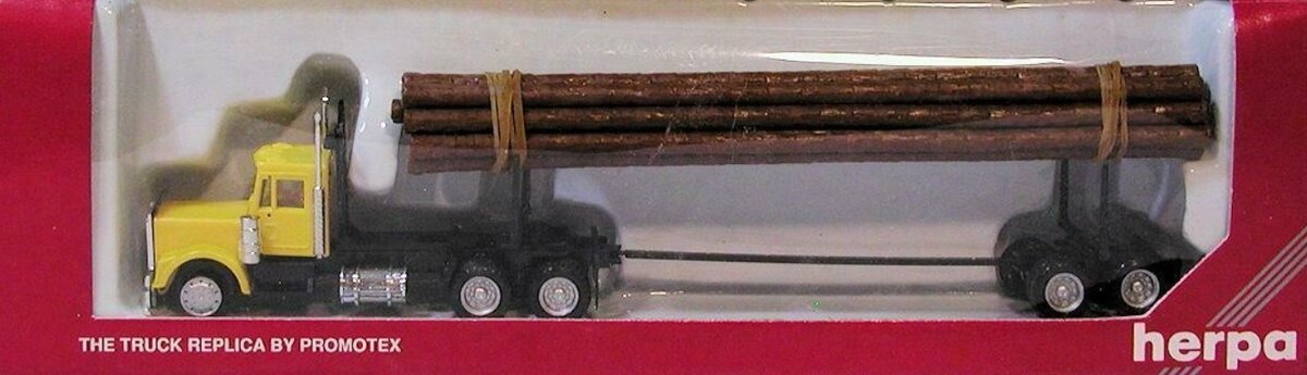 Herpa 6332 1:87 Kenworth W900 Logging Truck – Trainz