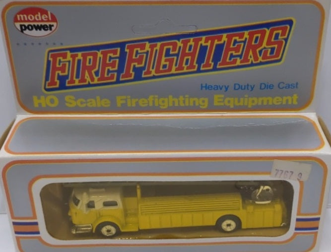 Model Power 7767-9 HO Fire Fighters Yellow & Cream Firefighting Equipm ...