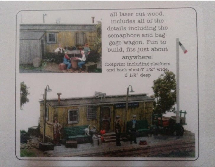 Banta Model Works 6122 O Little Creek Depot Model Kit – Trainz