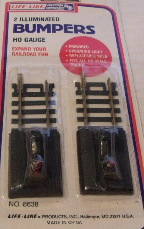 Life Like 8638 HO Illuminated Bumpers (Pack of 2) – Trainz
