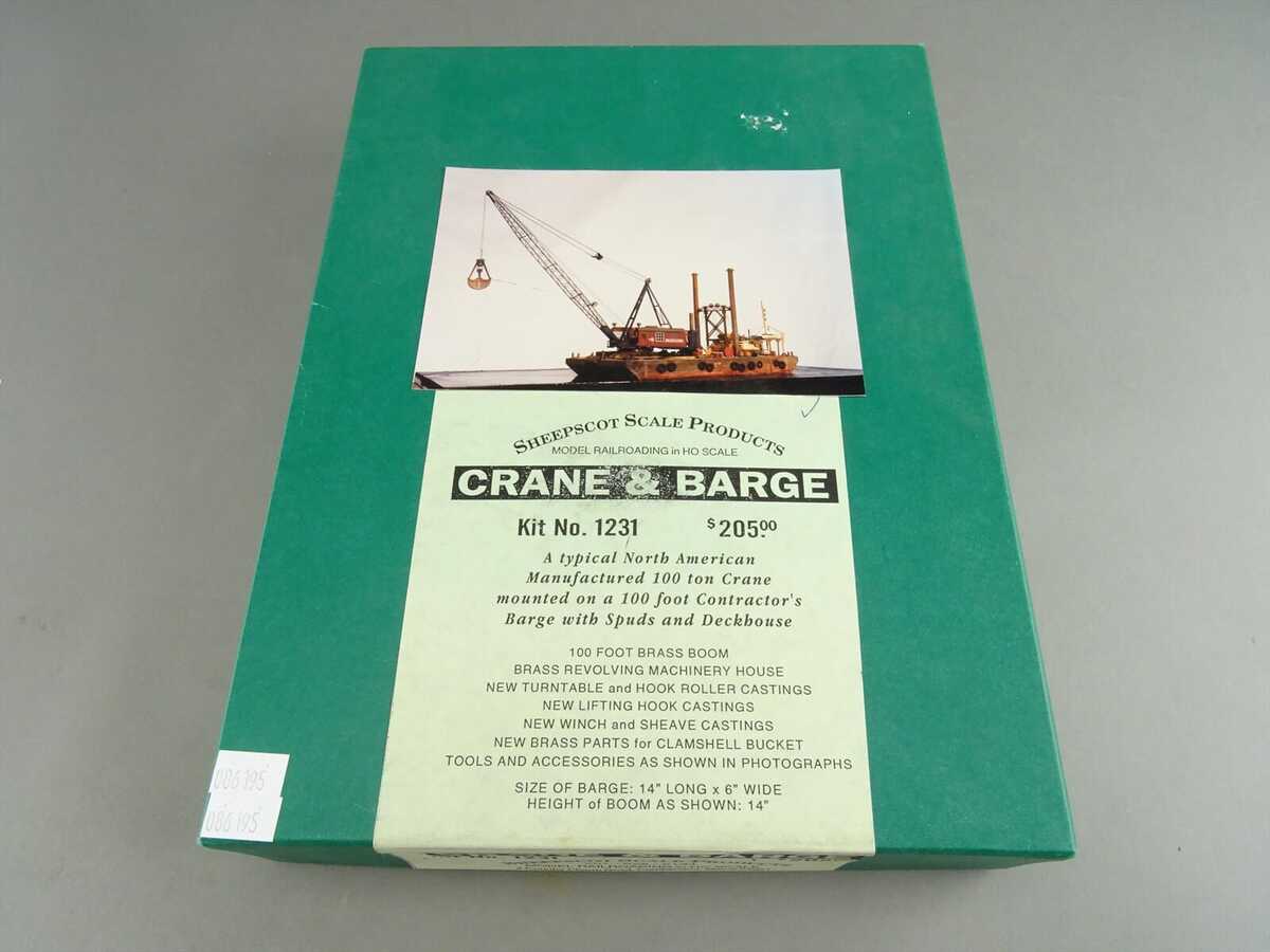 Sheepscot Scale Products 1231 HO Scale Crane & Barge Building Kit – Trainz
