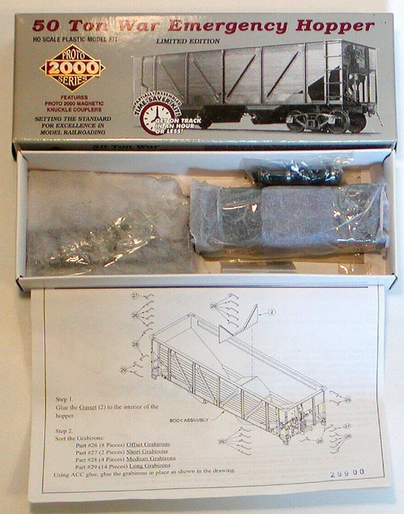 Proto 2000 23811 HO GM&O 50 Ton War Emergency Hopper # 60026 Kit – Trainz