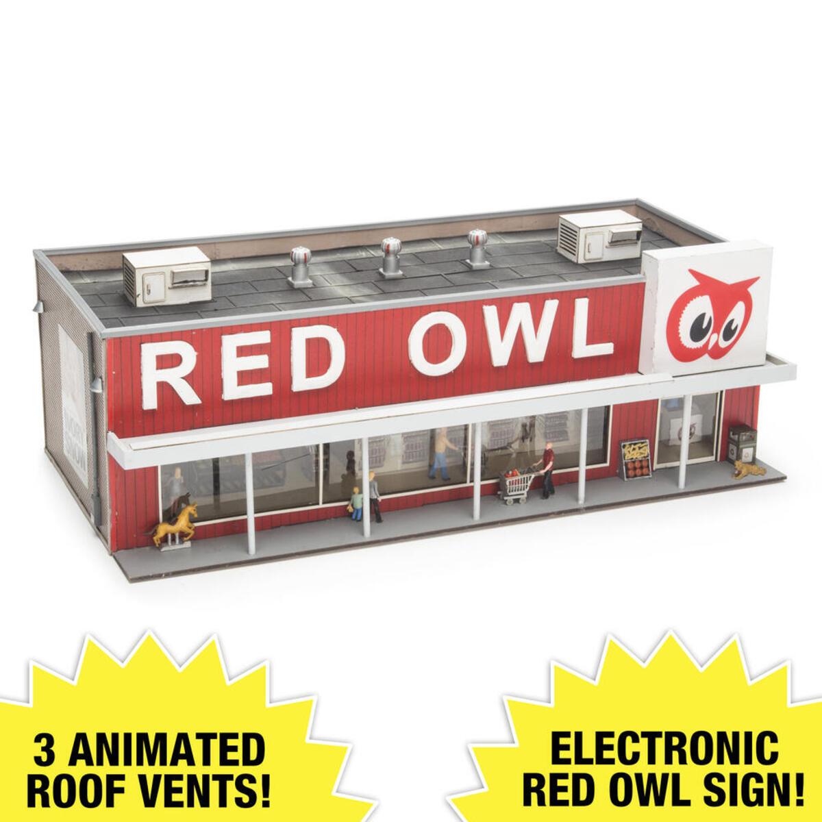 Menards 279-5011 HO Red Owl Store Pre-Built – Trainz