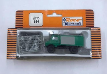 Roco 694 1:87 Minitanks Unimog BGS FLF Military Vehicle – Trainz