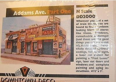 Downtown Deco DD2000 N Scale Addamns Ave Part One Kit – Trainz