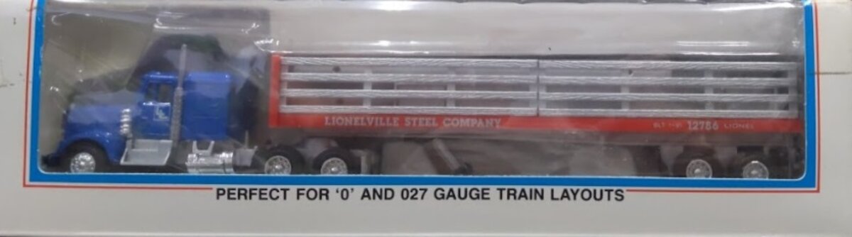 Lionel 6-12786 O Gauge Blue Truck Lionelville Steel Tractor & Trailer ...