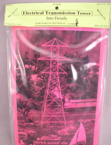 Into Scale TT1-160 N Scale Electrical Transmission Tower Kit 97 Scale ...