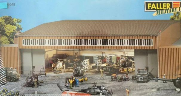 Faller 144048 HO Military Helicopter Hanger Kit – Trainz