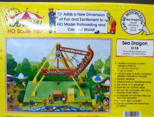 IHC 5118 HO Scale Carnival Sea Dragon Ride Carnival Model Building Kit ...