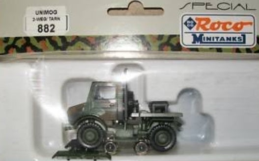 Roco 882 1:87 Minitanks Unimog 2-Weg/Tarn Military Vehicle – Trainz