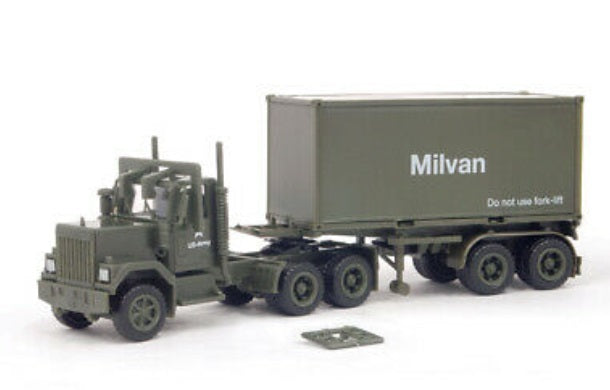 Maag 740234 HO GMC Container Sattelzug Milvan US Army LKW, Militär – Trainz
