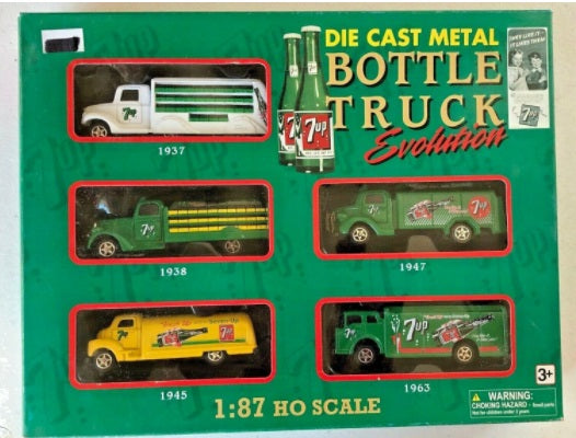 Golden Wheels 7G52 1:87 7UP Bottle Truck Evolution (Set of 5) – Trainz