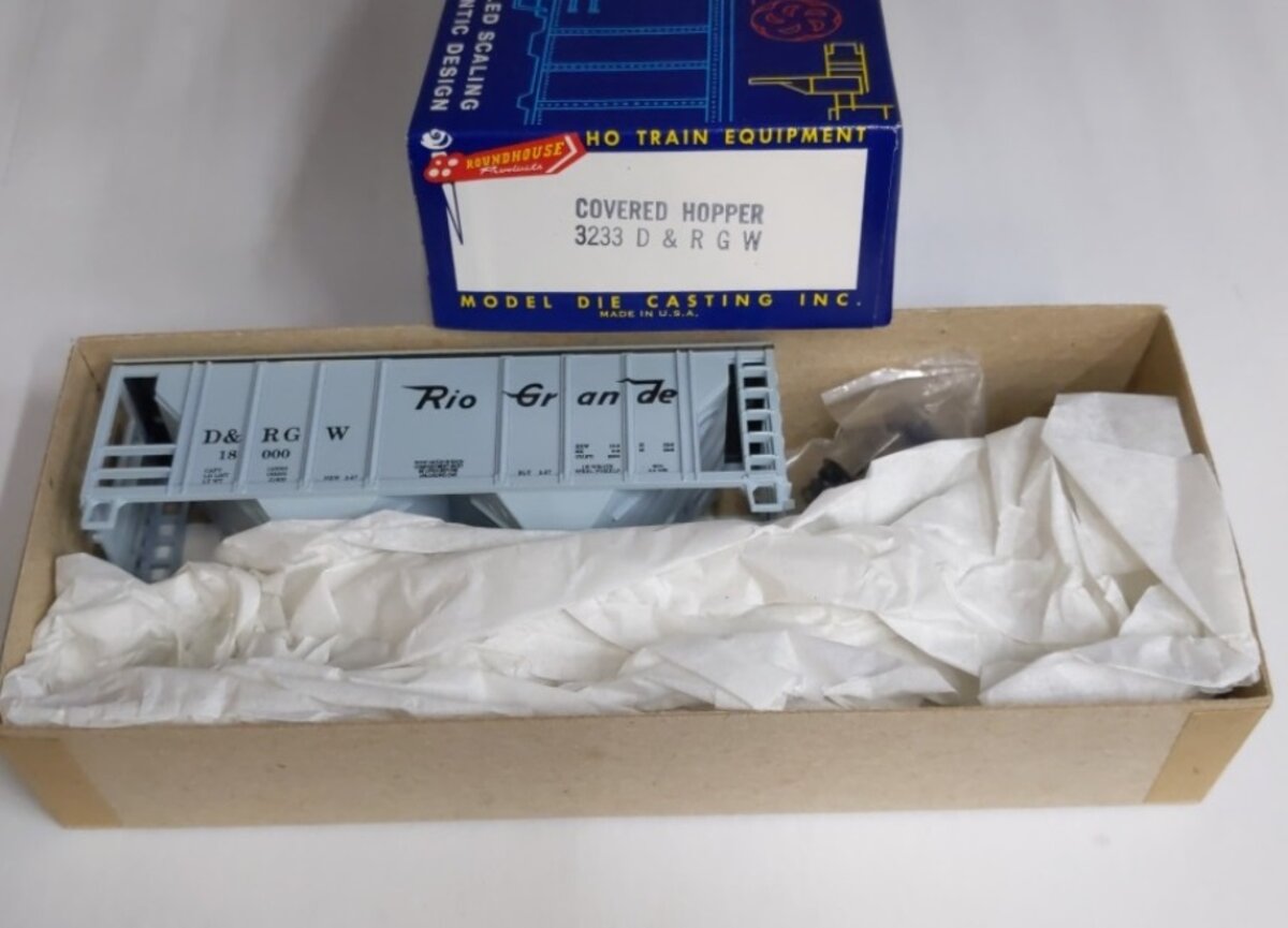 Roundhouse 3233 HO Scale D&R.G.W Covered Hopper Kit – Trainz