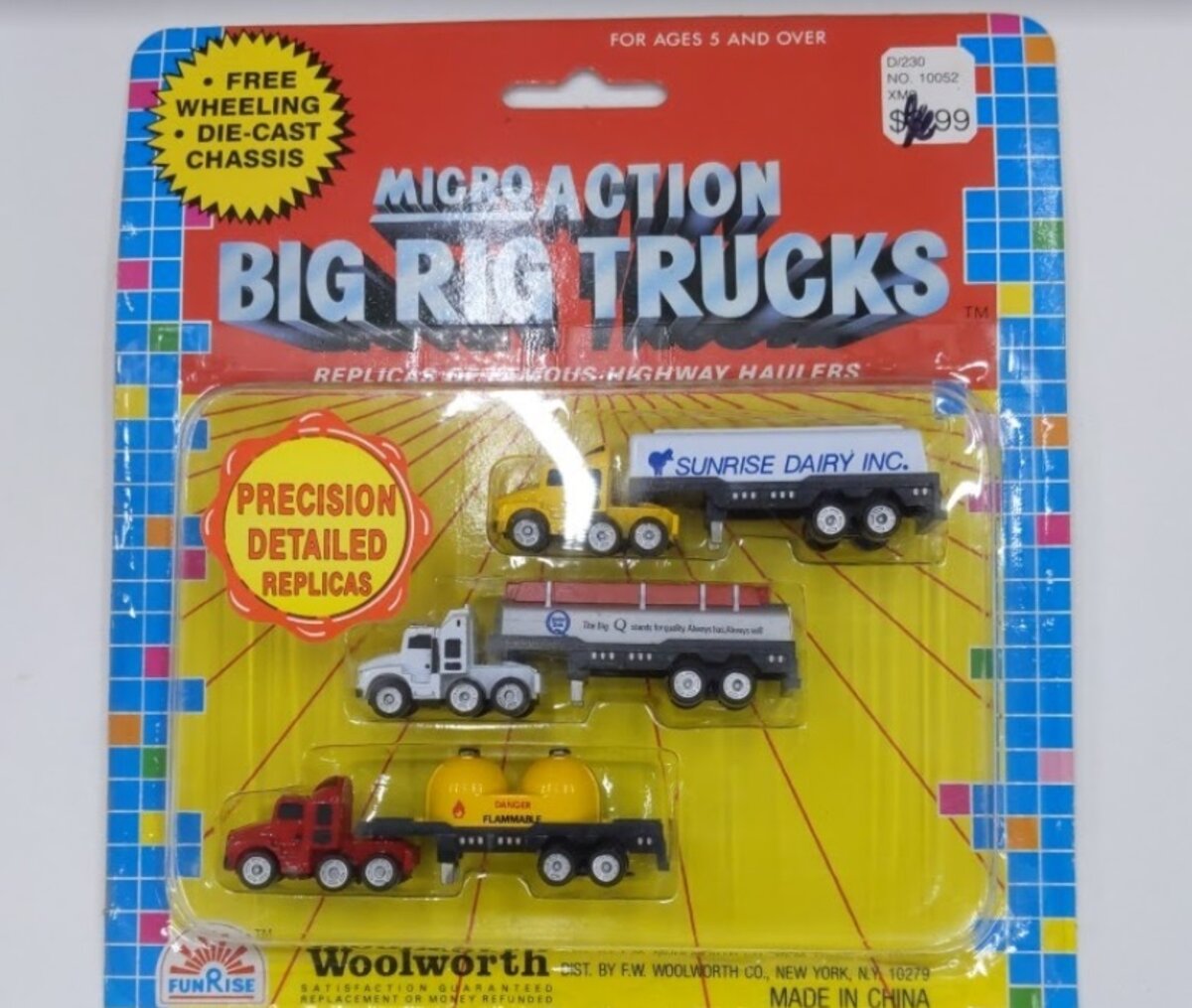 FunRise 10052 Sunrise Dairy Tanks Micro Action Big Rig Trucks (Pack of ...