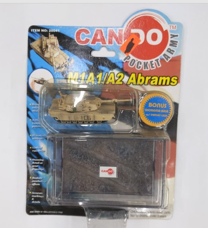 CanDo 20041-C 1:144 Pocket Army M1A2 Abrams Tank – Trainz