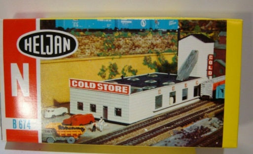 Heljan B-674 N Scale Cold Storage Model Building Kit – Trainz