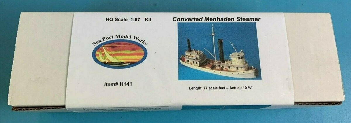 Sea Port Model Works H141 HO Converted Menhaden Steamer Kit – Trainz