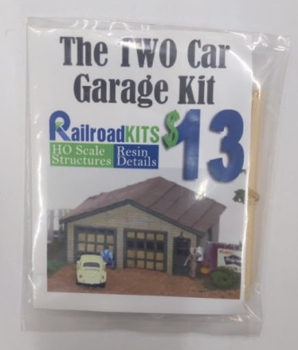 Railroad Kits HO The Two Car Garage Kit – Trainz